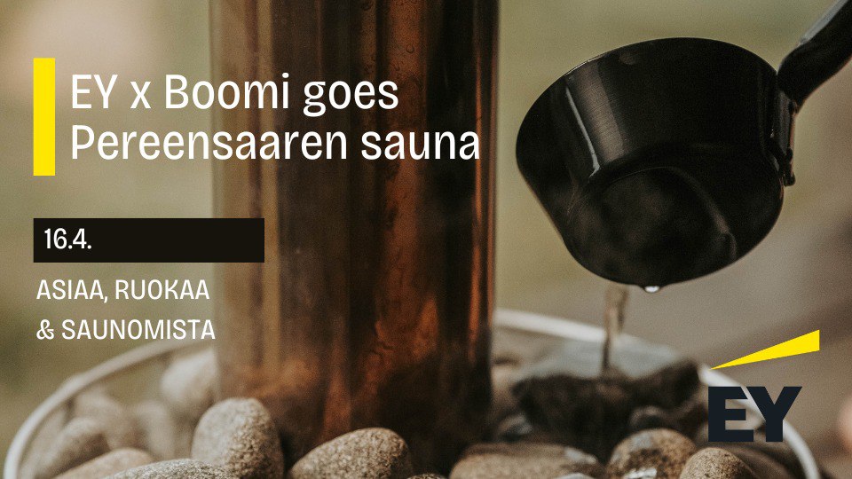 EY x Boomi goes Pereensaaren sauna - Boomi ry