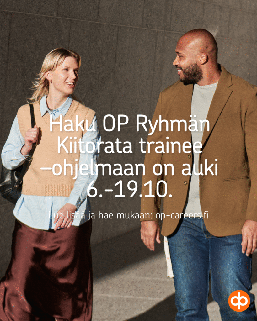 Kiitorata-trainee - OP Ryhmä, DL: 19.10. - Boomi ry